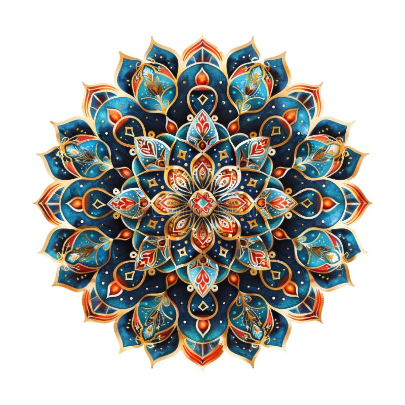 Indian Traditional Mandala Art on Transparent Background - Ai Generated ...