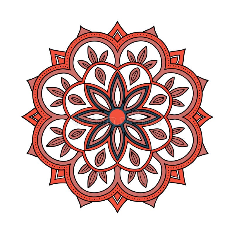 Indian Traditional Mandala Design, Editable Vector Illustration Stock ...