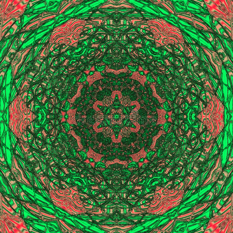 Indian Traditional Pattern in Color - Flower Mandala Stock Illustration ...