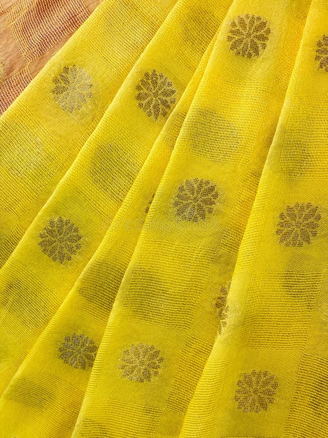 Indian Traditional Sari Pattern Closeups Textile Stock Image - Image of ...
