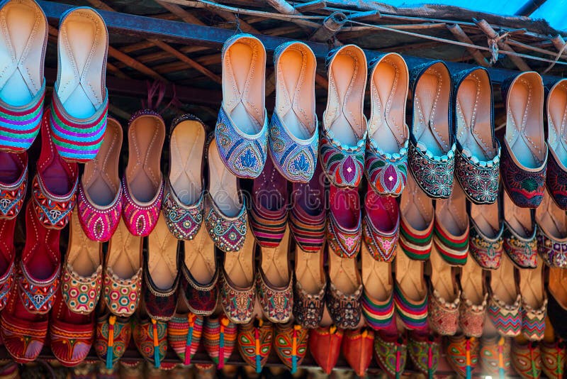 Indian Traditional Slippers Stock Photo - Image of color, market: 72665686