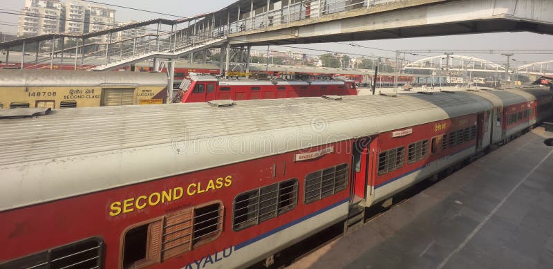 Indian Train Image on Platform Railways Editorial Image - Image of ...