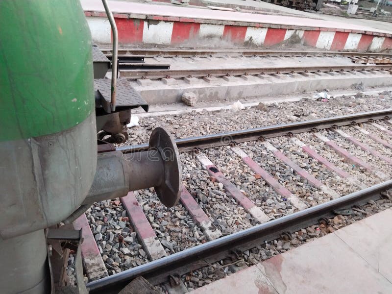 Indian Train on Track, Train on Platform, Ready To Departure Stock ...