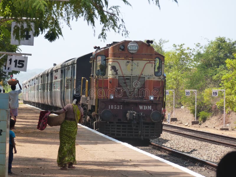 Indian train editorial stock image. Image of second, place - 81838194