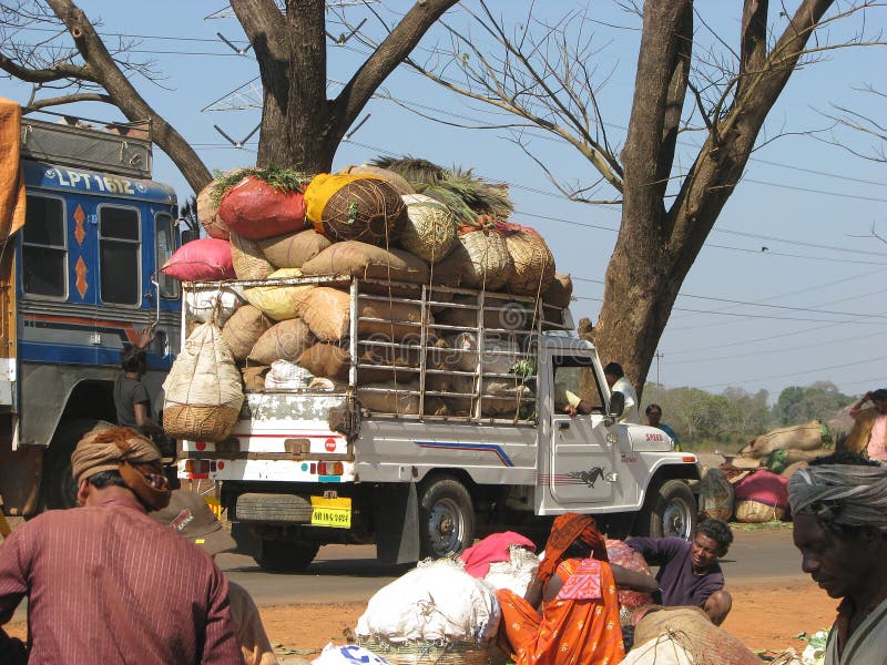 Indian Transportation from the Market Editorial Stock Image - Image of ...