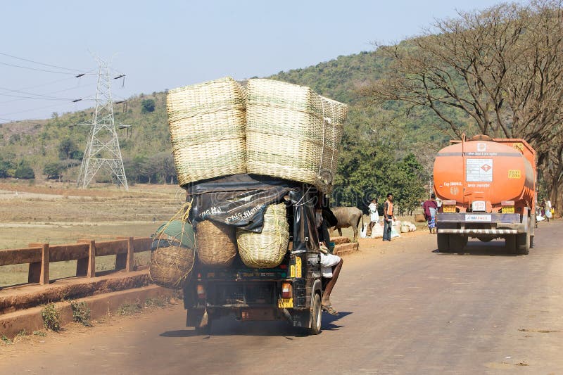 Indian Transportation from the Market Editorial Stock Image - Image of ...