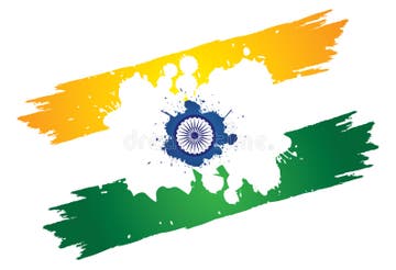 Indian Tri-color National Painted Using Colors Stock Vector ...