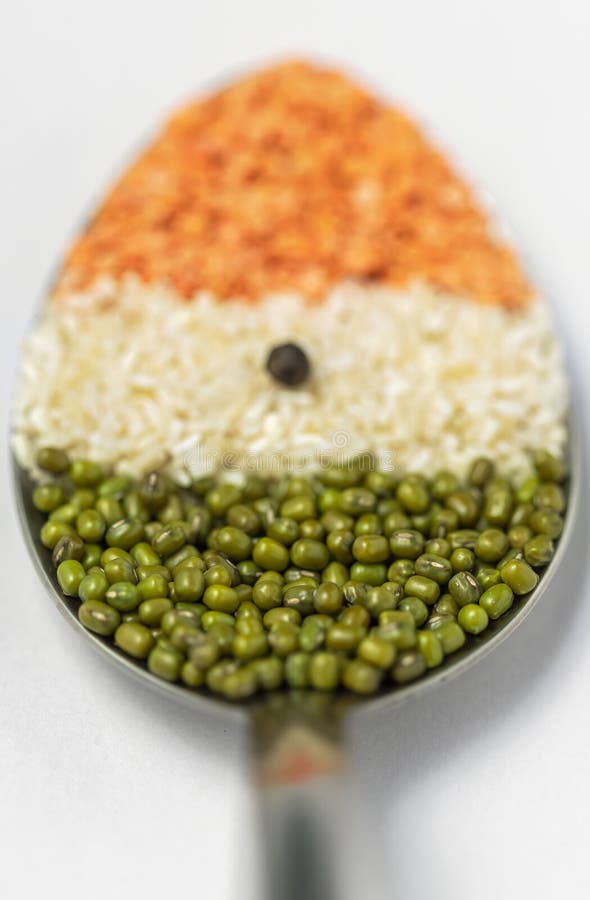 Indian Tri-colour is Decorated with Lentils and Pulses Stock Photo ...