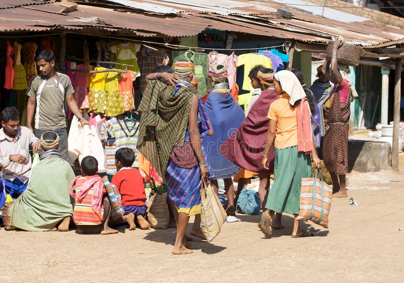 Indian tribal people editorial stock photo. Image of exchange - 20068308