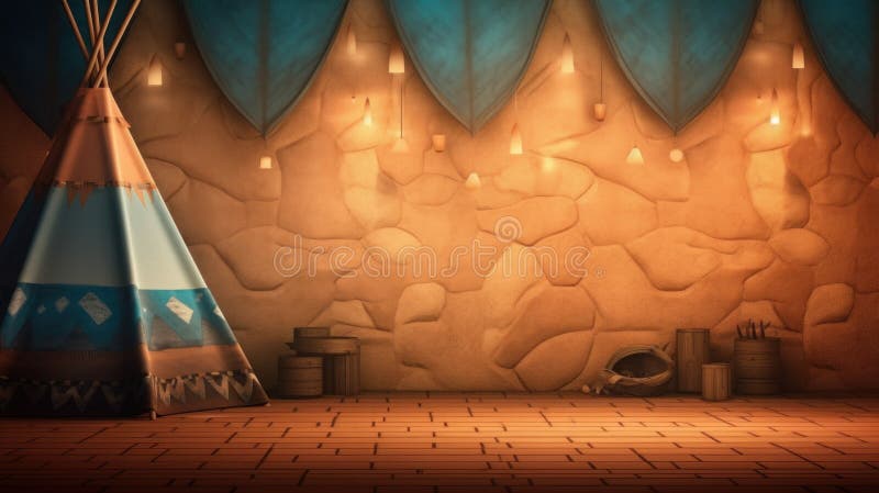 Indian Tribe Bohemian Style Background Free Space Stock Illustration ...