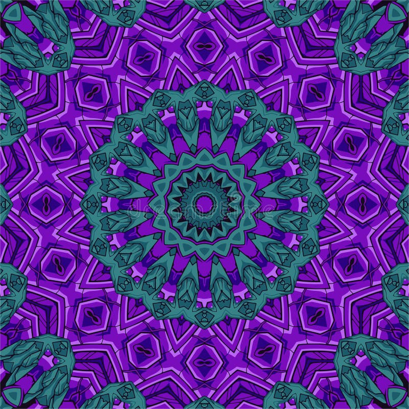 Indian Tribe Flower Ethnic Seamless Design Illustration Stock Vector ...