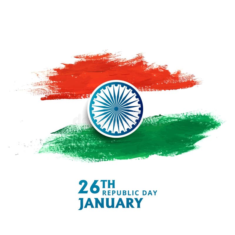 Indian Tricolor Flag Background Brush Stroke Design Stock Image - Image ...