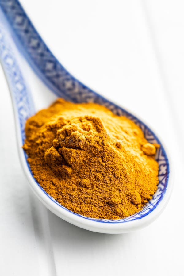 Indian Turmeric Powder and Root. Turmeric Spice Stock Photo - Image of ...