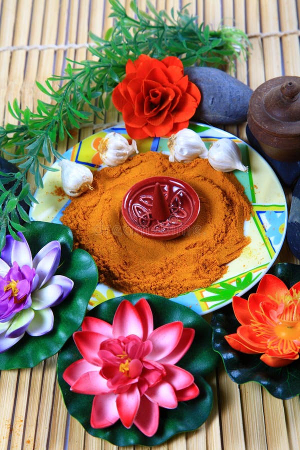 Indian turmeric ritual stock image. Image of wooden, lotus - 20552831