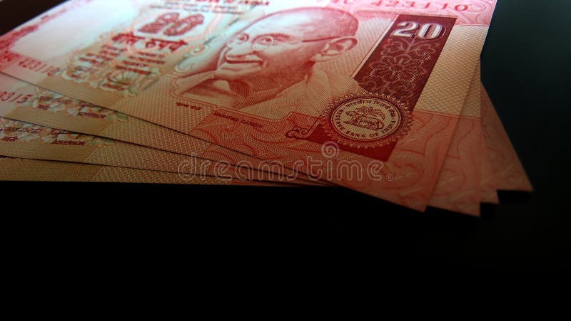 Twenty Rupees Note of India Stock Photo - Image of twenty, used: 171363908