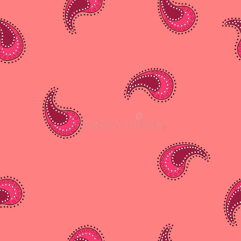 Indian Vector Seamless Pattern Background. Art Continuous Abstract ...