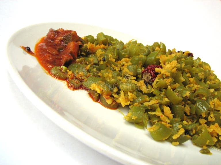 Indian Vegetable Dish with Pickle Stock Photo - Image of garam, cooking ...