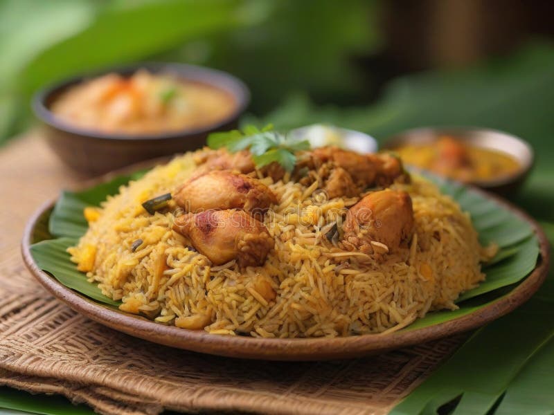 Veg Biryani or Veg Pulav Fried Rice Indian Food Stock Illustration ...