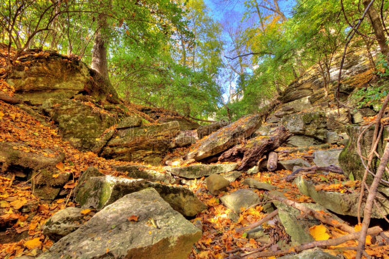 Indian Village Canyon in Fall, Columbus, Ohio Stock Photo - Image of ...
