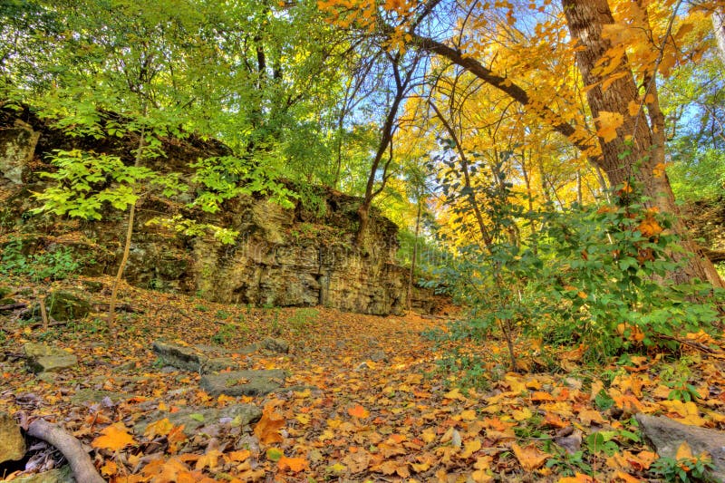 Indian Village Canyon in Fall, Columbus, Ohio Stock Photo - Image of ...