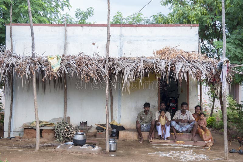 Indian Village family editorial photo. Image of typical - 54404221