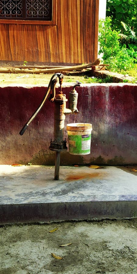 Hand Pump Photo from a Village Editorial Photography - Image of ...