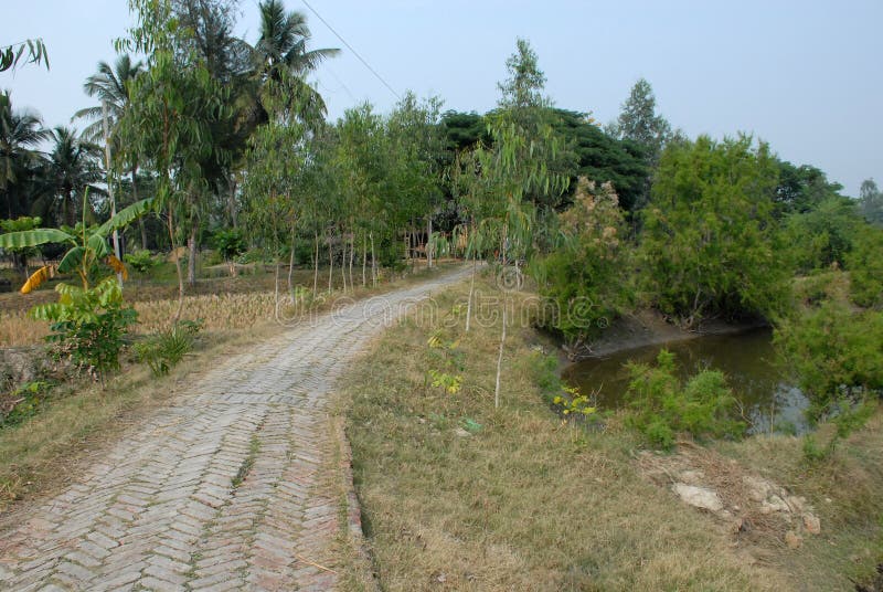 Indian Village stock photo. Image of rural, brick, environment - 64700140