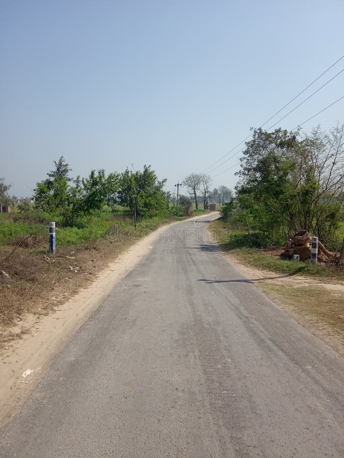 Indian village small Road stock photo. Image of freeway - 212389158