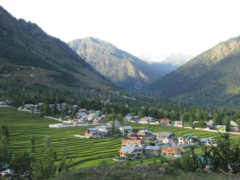 Indian Villages Around Mountains Stock Photo - Image of hill, town ...