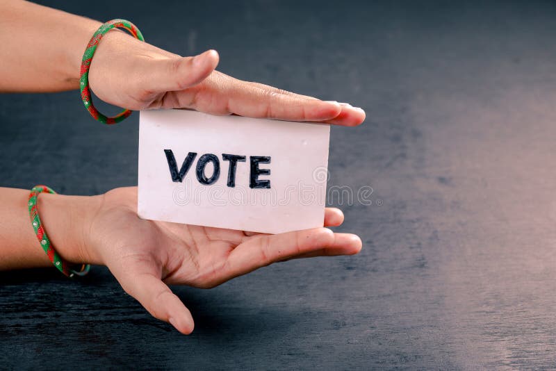 Indian Voter Hand with Voting Sign after Casting Vote in Election Stock ...