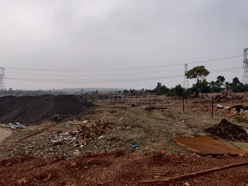 Indian waste farm land stock image. Image of terrain - 183636877