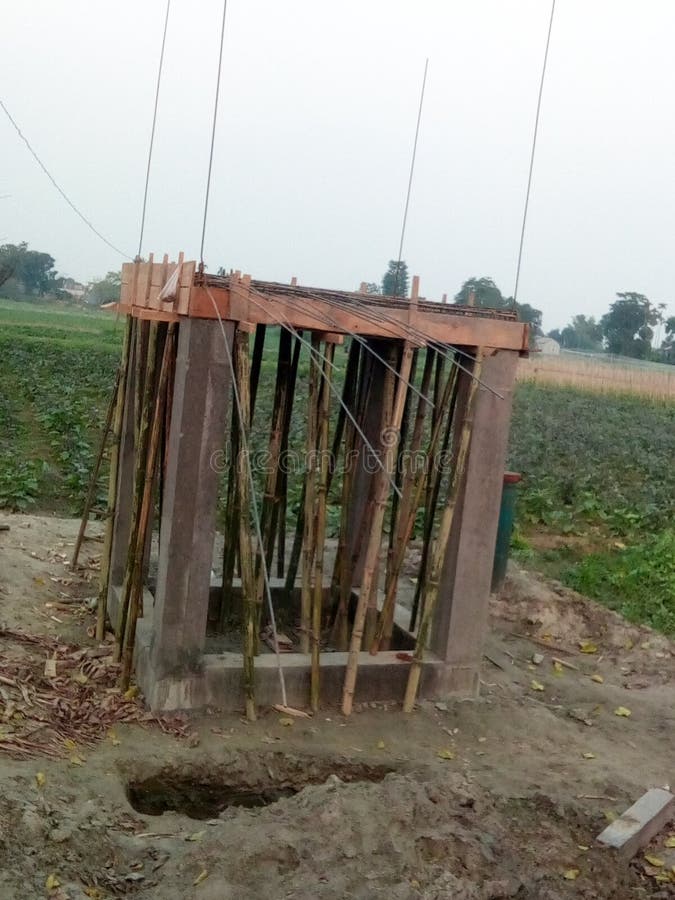 Indian water pump house stock image. Image of soil, farm - 210023387