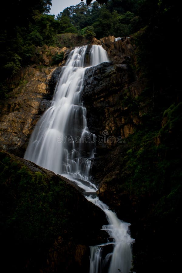 Waterfall shot from above stock photo. Image of forest - 34910316