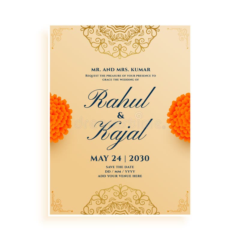 Indian Wedding Printable Invitation Card Templates for the Big Day ...