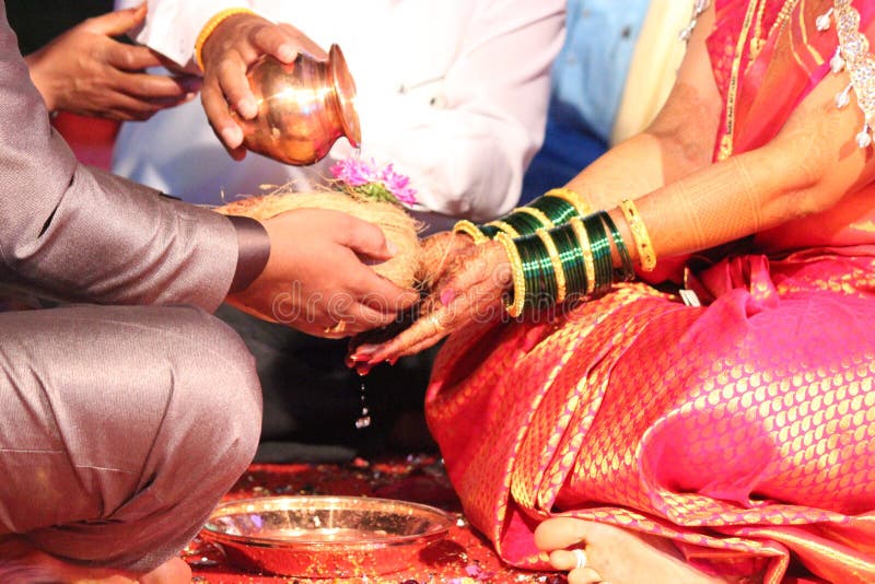 Indian Wedding Ceremony Kanyadan Stock Image - Image of figurine ...