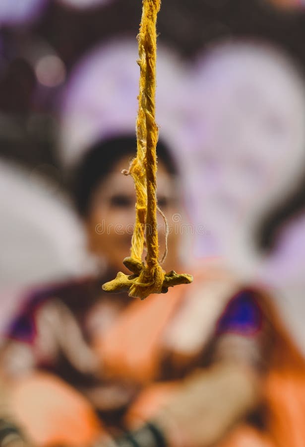 Indian Wedding Haladi Ceremony Turmeric Stick Stock Photo - Image of ...