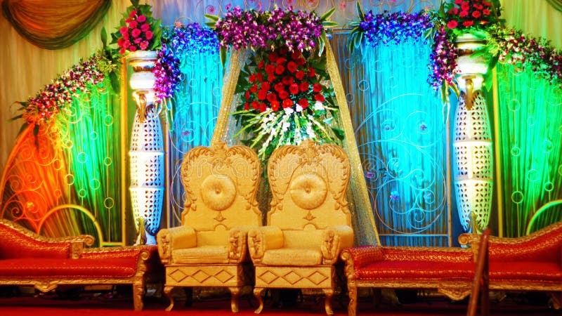 Indian wedding hall stock photo. Image of reception, indian - 35263630