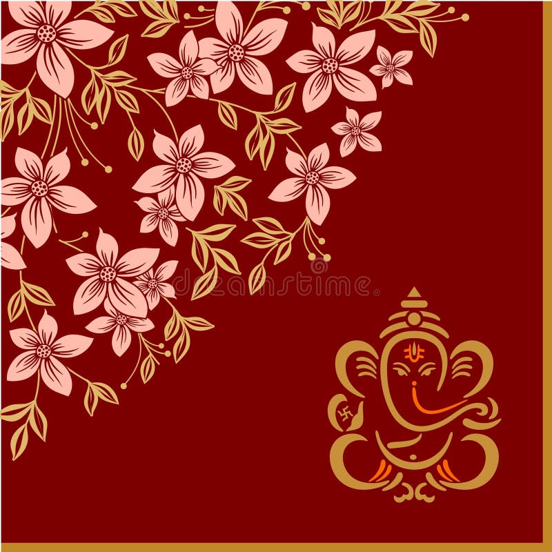 Vector Wedding Invitation Design on Red Board. Stock Vector ...