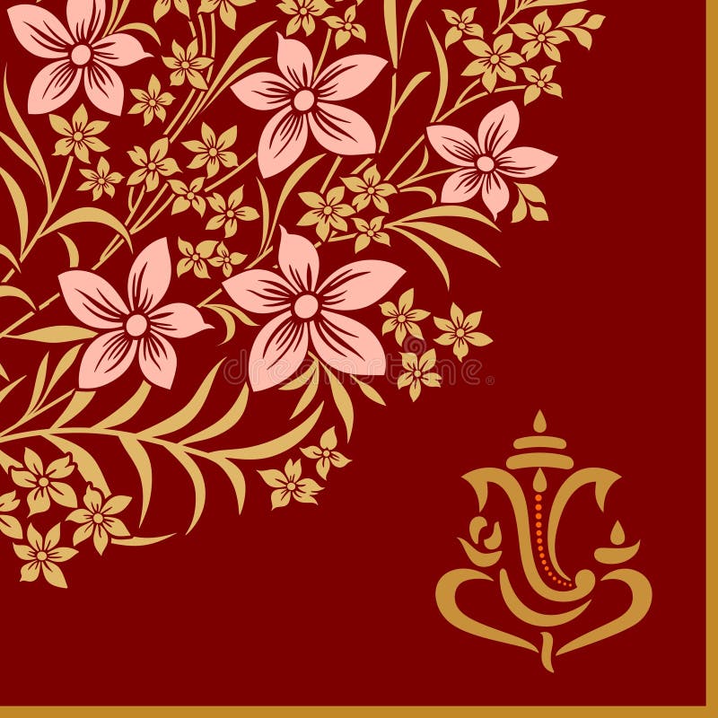 Vector Wedding Invitation Design on Red Board. Stock Vector ...