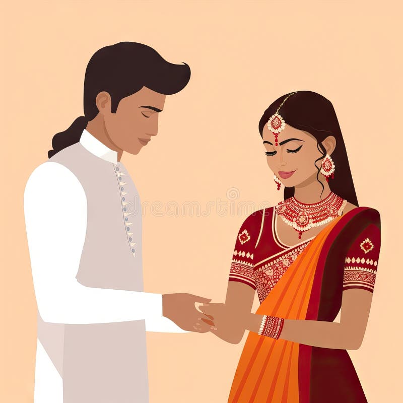 Indian Wedding Invitation Card with Flat Minimalistic Animation AI ...