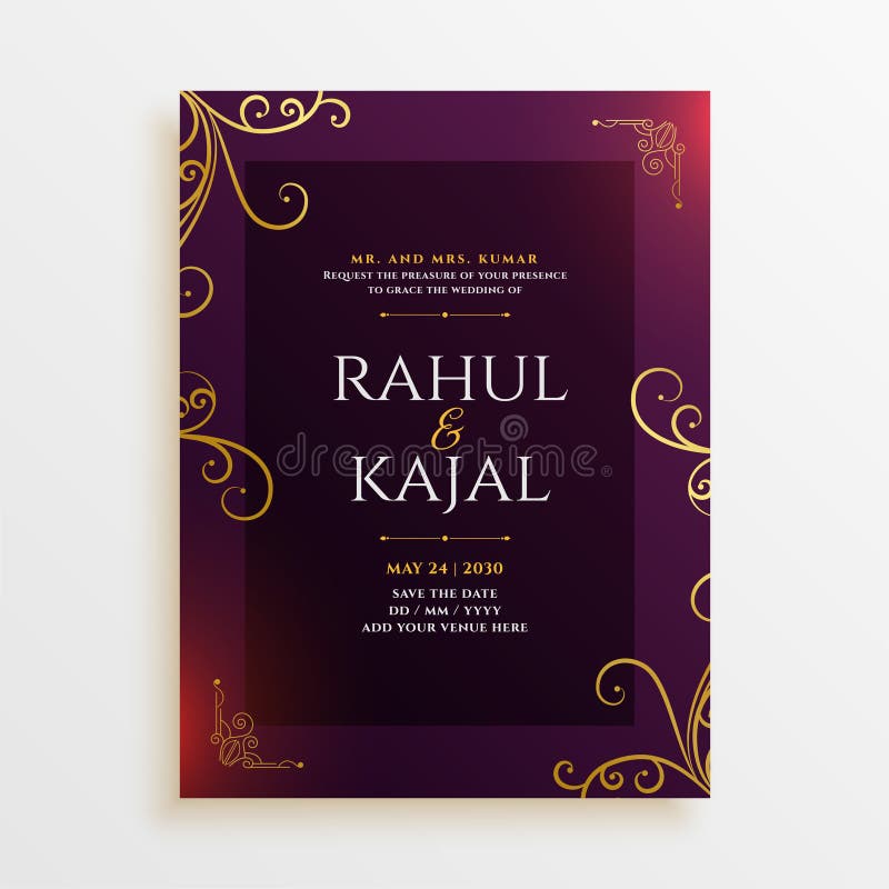 Indian Wedding Printable Invitation Card Templates for the Big Day ...
