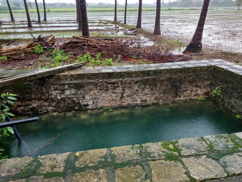 Indian Well in farm stock image. Image of wellstructer - 152516547