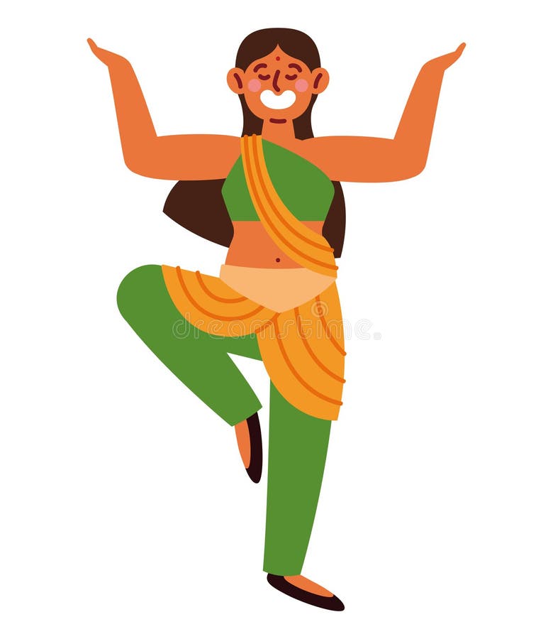Indian Woman Cartoon Character Stock Illustration - Illustration of ...