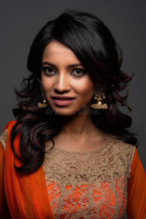 Indian Woman in Native Dress Stock Photo - Image of indian, female ...