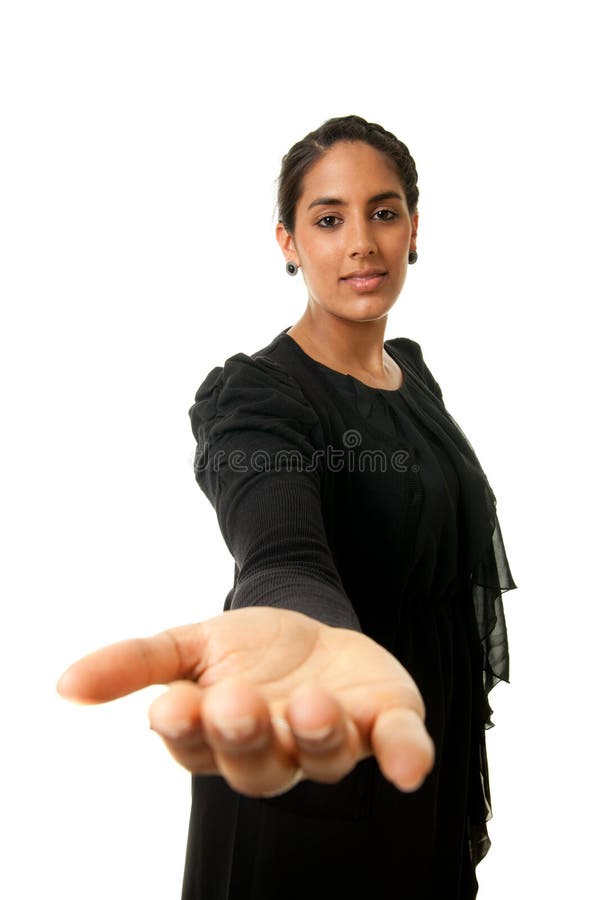 Indian woman offering help stock photo. Image of helpfulness - 19964684