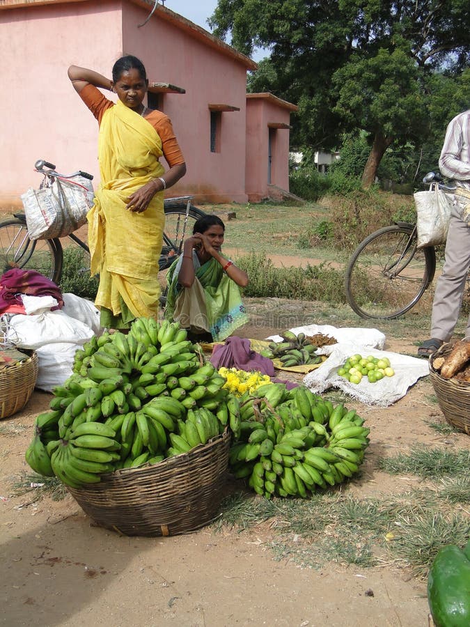 Indian Woman in Saree Chooses Fruit Editorial Photography - Image of ...