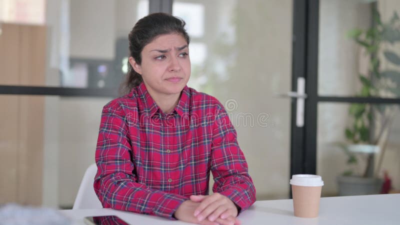Indian Woman Thinking, Feeling Worried Stock Image - Image of worried ...