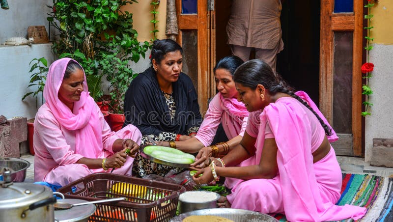 Indian Women Cooking Traditional Food Editorial Photography Image Of