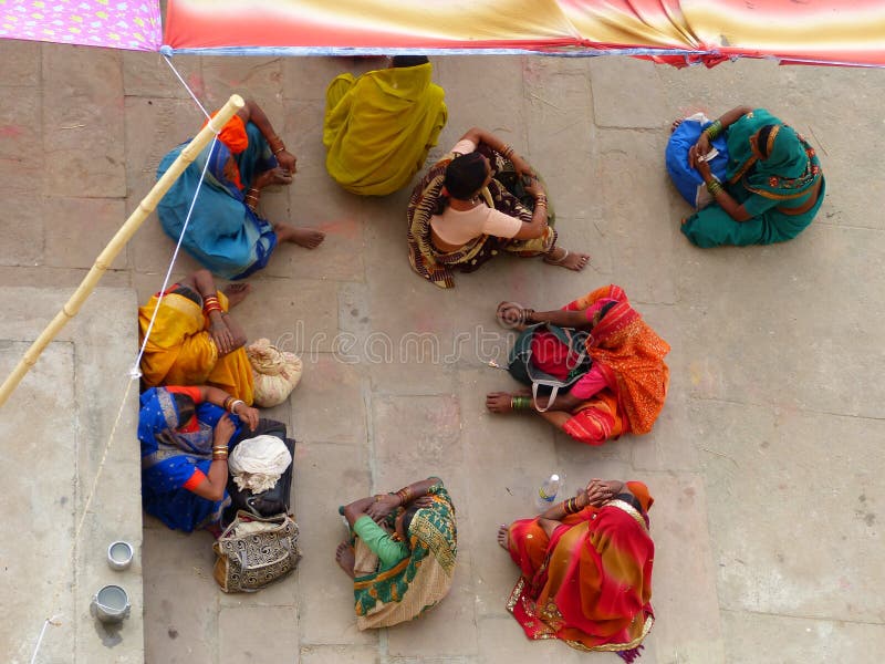 Indian Women on a Midday Break Editorial Image - Image of colorful ...