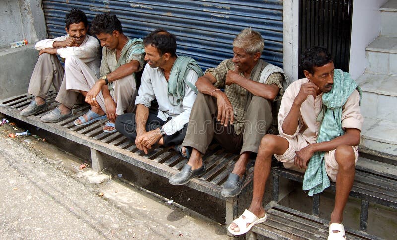 Indian Workers Waiting for Employers Editorial Image - Image of mess ...